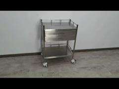 Heavy Duty Stainless Steel Medical Cart with Locking Drawers Clinical Grade Storage Trolley
