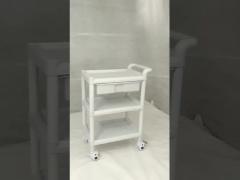 Carrello portaoggetti medico modulare a 3 ripiani con cassetti estraibili Carrello in plastica facile da montare
