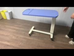 Tavolo da letto medico con pannello ABS, sollevamento a molla a gas e tavolo da letto mobile per ospedale