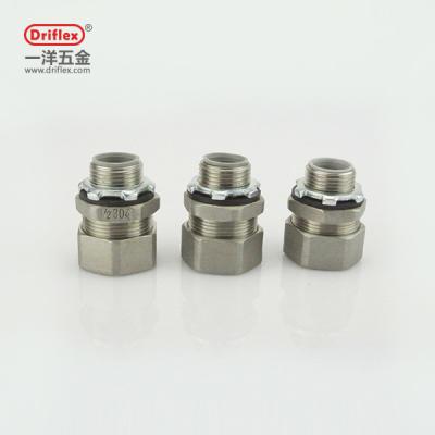 China Driflex stainless steel 304/316 flexible conduit cable gland electrical wiring couplings for sale