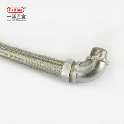 China 90degree elbow Stainless Steel flexible tube electrical Connector for sale