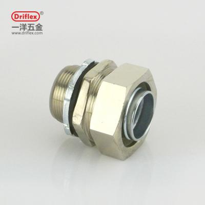 China Nickle Plated Brass Straight Connector for flexible conduit pipe for sale