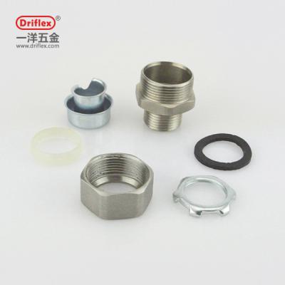 China Driflex stainless steel 316 fittings natural color for flexible conduit for sale