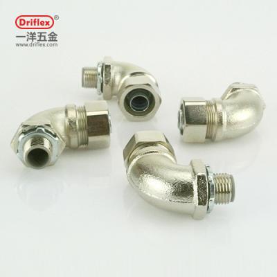 China Driflex Nickel Plated Brass 90d Anlge brass quick connect hose fittings M20 M25 for sale