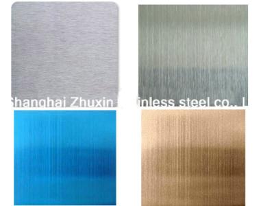 China 6K 8K 10K Brushed Stainless Steel Sheet ASTM AISI SUS JIS EN DIN BS GB for sale