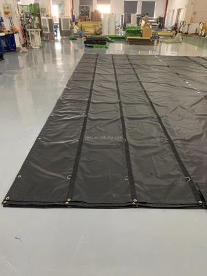 Cina Logo stampato su 14oz PVC Truck Cover 16x27 4x8ft Legno trapani per camion a piattaforma in vendita