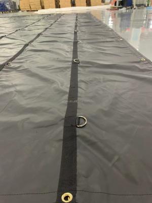 Cina Logo stampato su 14oz PVC Truck Cover 16x27 4x8ft Legno trapani per camion a piattaforma in vendita
