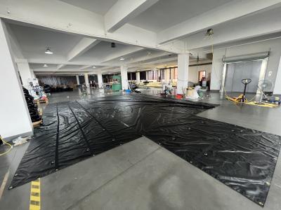 Cina Protezione UV Tessuto di trapaniera in PVC 16x27 4ft Trapaniere di legno a caduta per camion a piattapiana in vendita