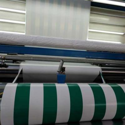 China 100 % Polyester Mildew Resistant  Vinyl Tarp Sheet With Flame Retardant And Tear Resistance for sale