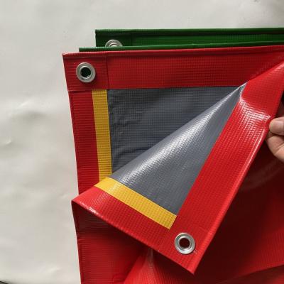 China 100 % Polyester Mildew Resistant  Vinyl Tarp Sheet With Flame Retardant And Tear Resistance for sale