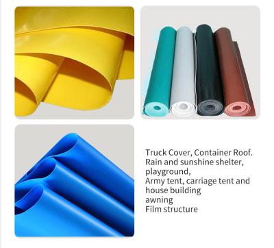 China Warp Knitted Type PVC Tent Fabric With Tensile Strength 2000N-5000N for sale