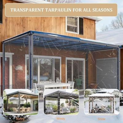 China Yitex Heavy Duty clear Rainwear Rainwear Pvc Outdoor Transparent Tarpaulin for Tent for sale