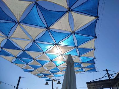 China Triangular UV-resistant and Anti-aging HDPE Shading Net Shading Sail Custom Color and Size for sale