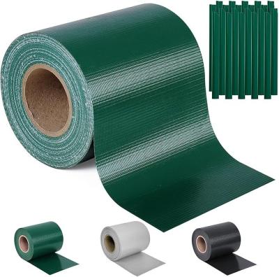 China Privacy Screen Strips Fence 50 m X 19 cm Including 30 Clips PVC Privacy Screen Fence Film Double Rod Mats for sale