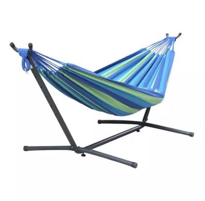 China Portable Outdoor Folding Hammock 200kg Capacity Double Hammock With Stand for sale