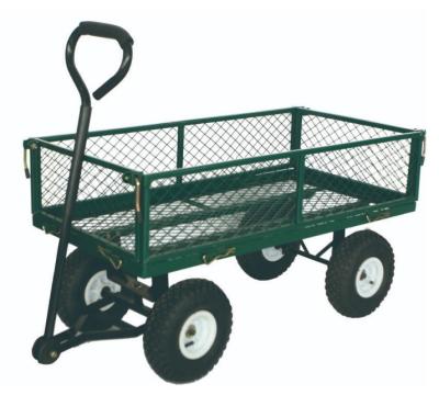 China 17KGS Weight Capacity Red Garden Tool Cart Foldable Mesh Trolley for Home and Foldable for sale