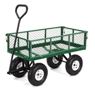 China 17KGS Weight Capacity Red Garden Tool Cart Foldable Mesh Trolley for Home and Foldable for sale