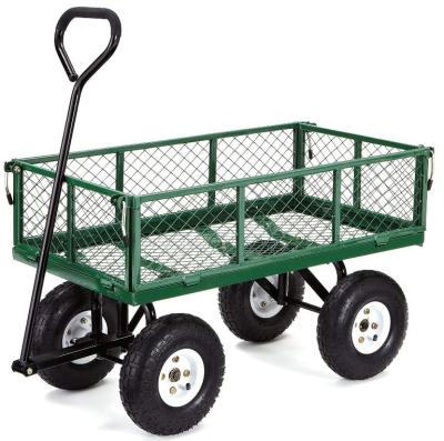 China 17KGS Weight Capacity Red Garden Tool Cart Foldable Mesh Trolley for Home and Foldable for sale