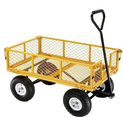 China 17KGS Weight Capacity Red Garden Tool Cart Foldable Mesh Trolley for Home and Foldable for sale