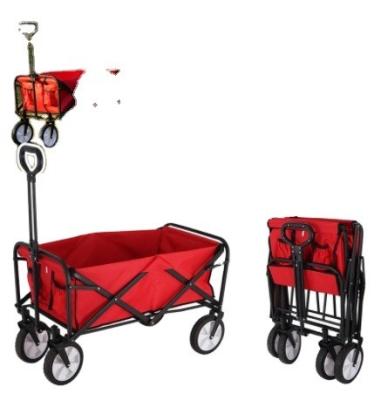 China Supermarket Heavy Duty 4-Wheel Steel Trolley Cart for Outdoor Camping and Beach Picnic for sale