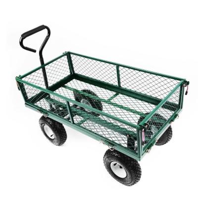 Cina 17 KGS Capacità di peso Metal folding Steel Outdoor Beach Mesh Wagon per attrezzi da giardino in vendita