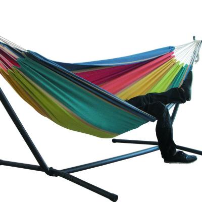 China Outdoor Furniture Customized Logo 10ft Steel Stand Hammock Combo with and 300LBS Capacity for sale