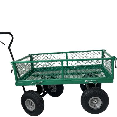 Cina 4 ruote struttura a maglia carrello da giardino per uso esterno pesante in vendita
