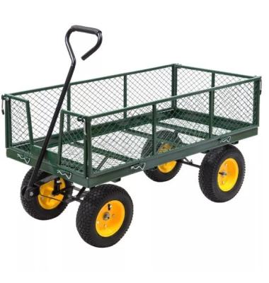China 86*46*85 Dimension Garden Wagon Cart Easy Storage Metal Yard Cart Sapce Saving for sale