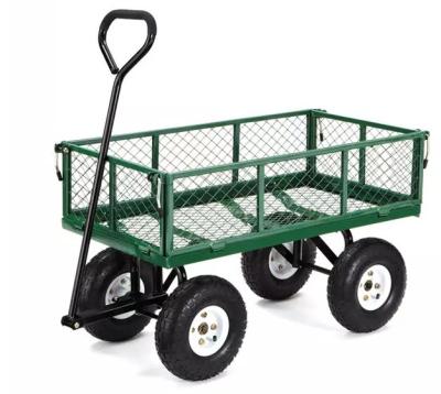 China High Capacity Steel Mesh Garden Wagon Household Movable With 4 Wheels for sale