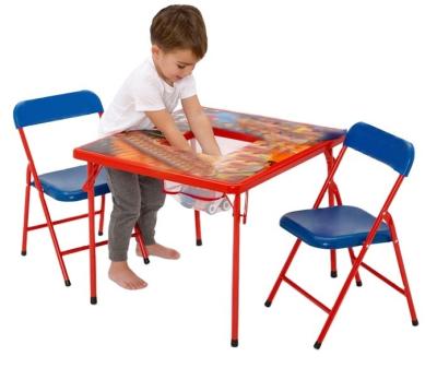 China Anpassbares Kindertisch und 2 Stühle mit Druckdesign zum Lernen zu verkaufen