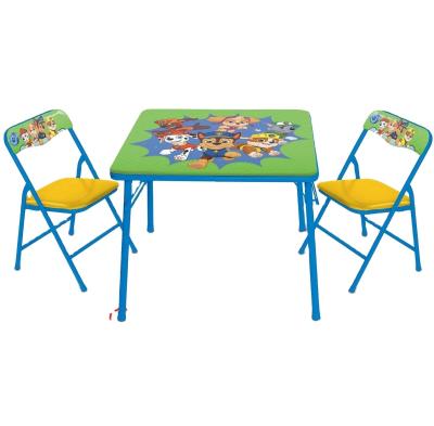 China Customizable Kids Table and Two Chairs Set with Printing Design for sale
