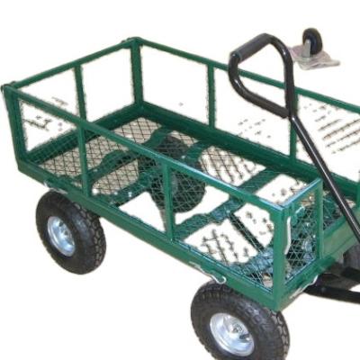Cina Attrezzature Maschera di acciaio pesante Giardino Giardino Jumbo Crate Wagon Utility Garden Trolley Cart in vendita