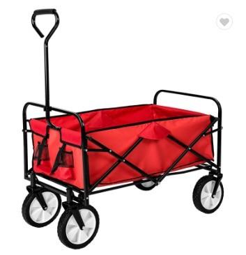 China Customized Support Heavy Duty Steel Trolley Hand Folding Wagon Cart for Heavy Loads for sale