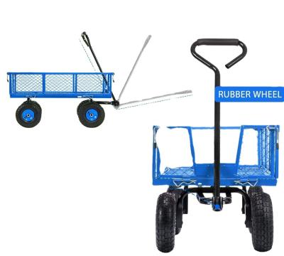 Cina Metal Heavy Duty Folding Steel Outdoor Beach Mesh Wagon per attrezzi da giardino Capacità 500LBS in vendita