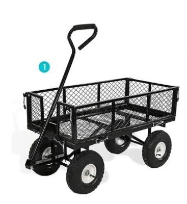 Cina Carro pieghevole di ferro per l'aria aperta 4 ruote per campeggio carrello pieghevole per il picnic in spiaggia in vendita