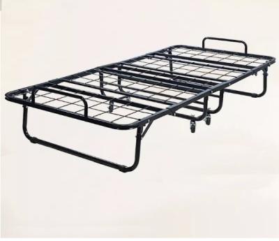 China Modern Design Foldable Cot Bed Frame Twin Full Size for Home or Hotel Iron Metal Frame for sale