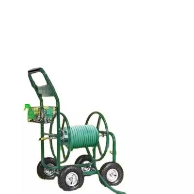 China Outdoor Watering Garden Planting Iron Hose Reel Cart for Yard and Planting in Yard for sale
