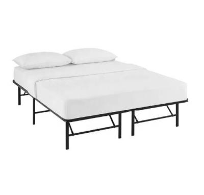China Bi-Fold Platform Bed Foldable Metal Bed Frame for Black All Size Bedroom Furniture for sale