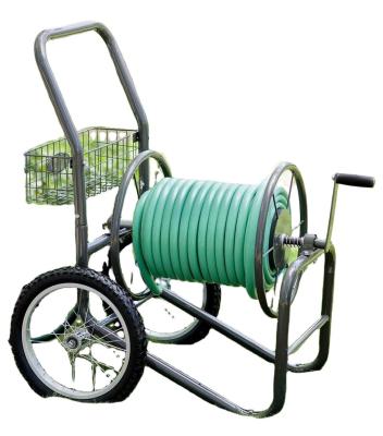 Cina Green Heavy Duty Planting Yard Garden Water Hose Reel Cart con capacità di peso su ruote 500KGS in vendita