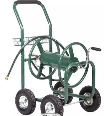 China Portable Outdoor Heavy Duty Garden Yard Planting Water Hose Reel Cart With Soft Hose for sale