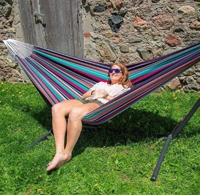 中国 ステールスタンドでダブルキャンバスストライプハンマック オーダーメイドカラー 屋外と屋内 販売のため