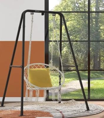China Customized Logo Foldable Hammock Chair Stand for Outdoor and Indoor Relaxation Haven for sale