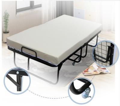 China Convenient and Stylish Luxurious Diplomat Twin Metal Folding Bed With Memory Mattress for sale