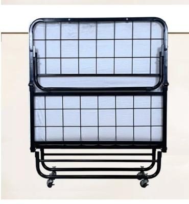China Convenient and Stylish Luxurious Diplomat Twin Metal Folding Bed With Memory Mattress for sale
