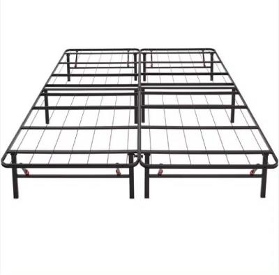 Chine Plateforme de lit à double pliage en acier à grille antidérapante cadre de lit en métal pliable de toutes tailles à vendre