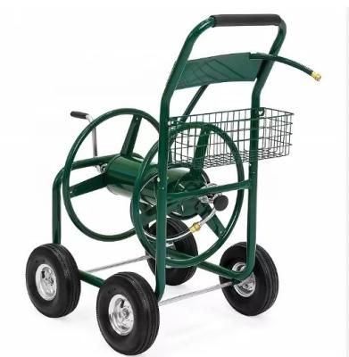 중국 두 바퀴 철 중량 압력 100m 관개 정원 물 튜브 릴 카트 19LBS 판매용