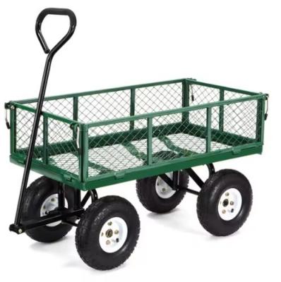 China Portable Trolley Green Adjustable Folding Utility Wagon for Outdoor Camping Beach for sale