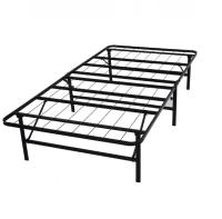 China Comfortable Folding Metal Bed Frame adjustable solid steel bed frame for sale