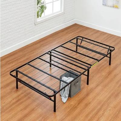 China Comfortable Folding Metal Bed Frame adjustable solid steel bed frame for sale