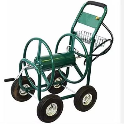 중국 야외 수분 4 바퀴 스틸 정원 Hose Reel 카트와 60 * 102 * 42.5 차원 판매용
